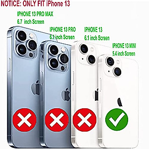 iPhone 13 Mini Case, [with Tempered Glass Screen Protector Included], STARSHOP Liquid Bling Sparkle Floating Glitter Quicksand Phone Case Girls Women Cute for iPhone 13 Mini - Teal/Purple