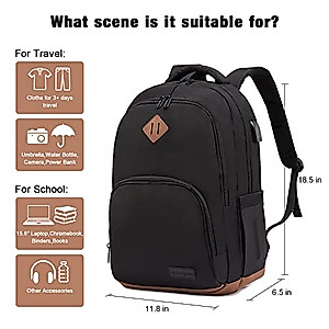 LOVEVOOK Laptop Backpack for Women Men, Classical Laptop Bag with Laptop Compartment for Work Travel, Fashion Daypack, Fit 15.6" Laptop