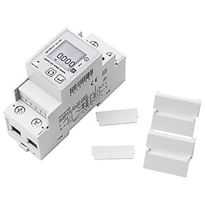 BBAUER SDM Modbus 230V Multifunction Energy Meter Single-Phase One Pulse Output with RS485 K W VA A V KWH 45-65Hz 1Pcs