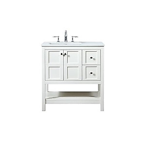 Elegant Kitchen and Bath 32 inch Single Bathroom Vanity Cabinet - White