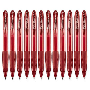 Paper Mate 1746326 Gel Pens, Medium (0.7mm), Red, 12 Count