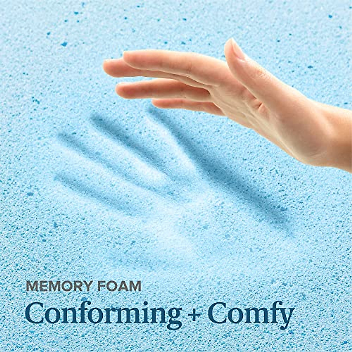 ZINUS 4 Inch Green Tea Cooling Gel Memory Foam Mattress Topper / Cooling Gel Foam / Pressure-Relieving Design / CertiPUR-US Certified, Full