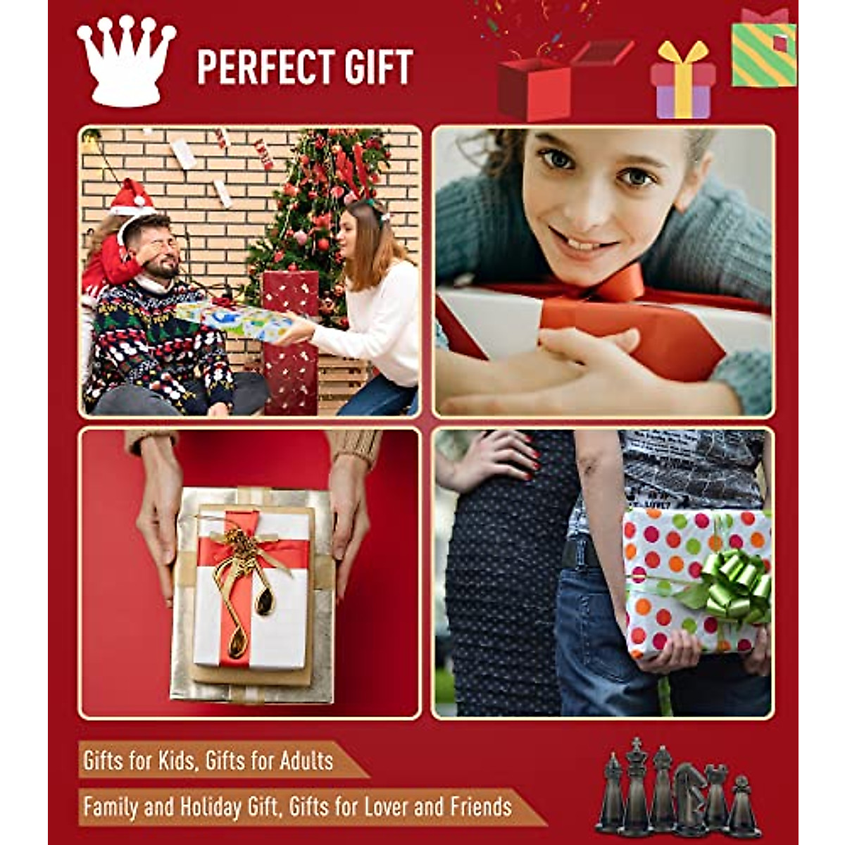 Vonset Core L6 Computer Chess Game Electronic Chess Set Computer Chess Board with LED Light Chess Computer for Adults and Kids with Double Queen Pieces for Beginners