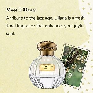 Tocca Eau de Parfum, Liliana: Fresh Floral, Neroli, Watery Peach, Muguet, Hand-Finished Bottle (50 ml)