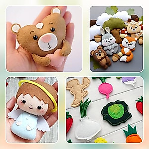 Jeffdad 10Pcs Felt Fabric Sheets, 11.8"x7.87" Soft Craft Felt Sheets for Crafts DIY Patchwork Sewing School Projects Decoration 1mm Thick(White)