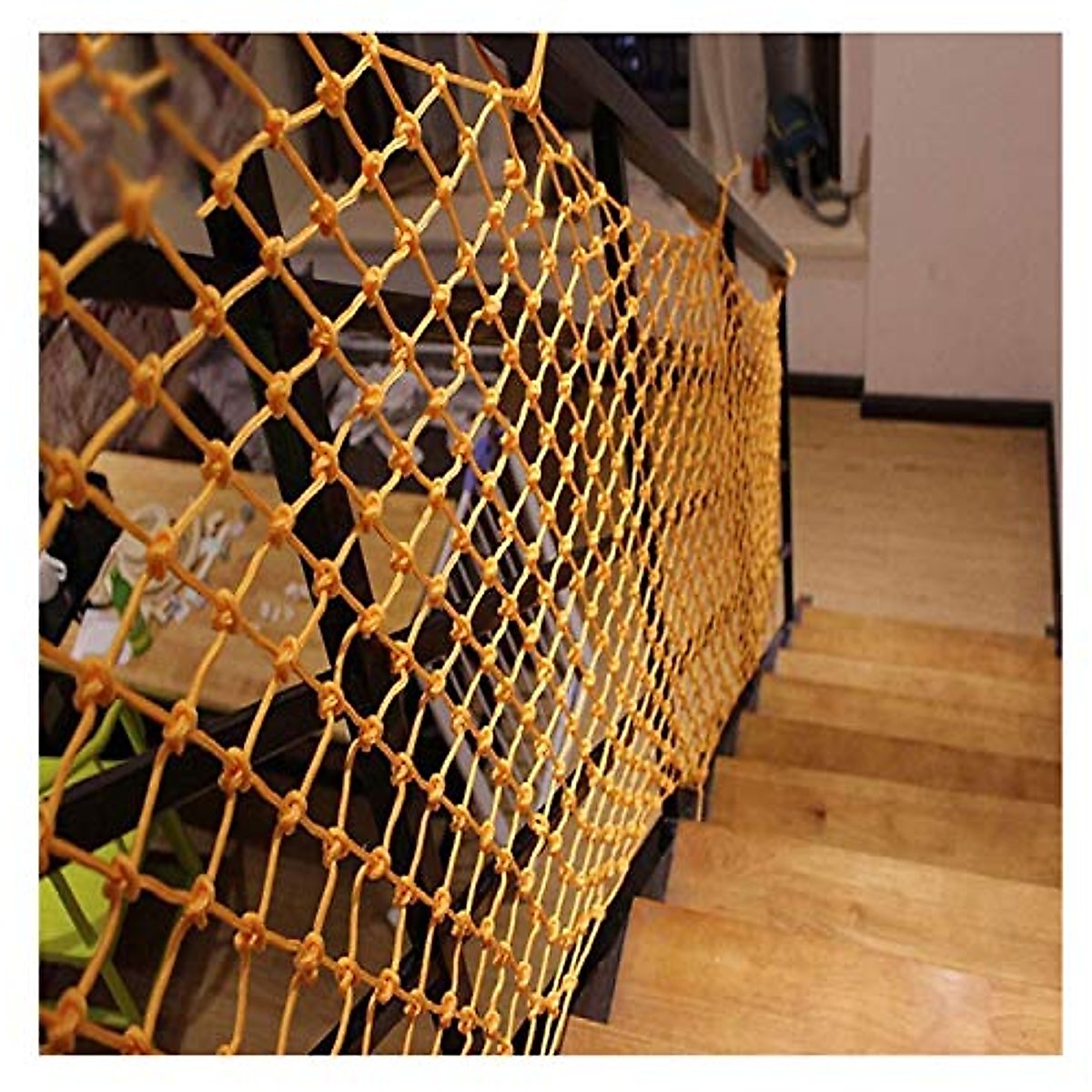 banister guard net Children's Stairs Anti-fall Net, Yellow Nylon Rope Decorative Safety Net, Balcony Protective Net, Outdoor Fence Net, Garden Covered Net Swing Hammock 1x3m ( Size : 36M(1020ft) )