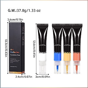 Jutqut White Foundation, Foundation Mixing Pigment, Smooth and Light Liquid Foundation, Blends Easily with Foundation, Deep to Shallow, 0.67oz (White)