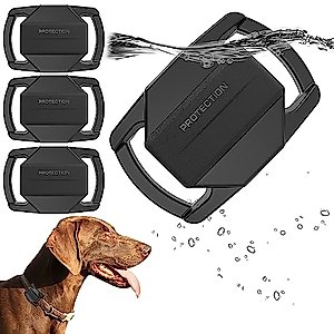 Airtag Dog Collar Holder - Full-Body Cover IPX8 Waterproof Durable Anti-Lost Loop Holder Air Tag Tracker Protective Case for Pet Cat & Dog Collars/Backpack/Bags/Harnesses/Belt (4 Pack)