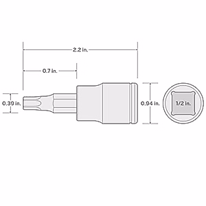 TEKTON 1/2 Inch Drive x T55 Torx Bit Socket | SHB24255