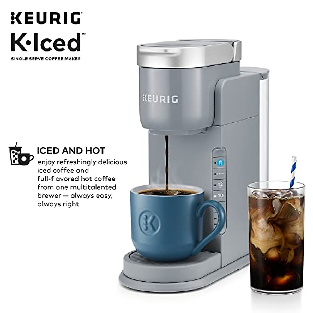 Keurig K-Iced Single Serve Coffee Maker, Gray