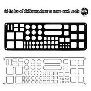 OLYCRAFT Gundam Mold Making Tools Storage Box Tool Organizer Box, 63 Holes Shelf Craft Tools Rack Stand for Tools Storage