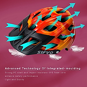 Kids Bike Helmet, SIFVO Kids Helmet Boys and Girls Bike Helmet for Kids Ages 6+ Youth Bike Helmet with Visor Safe and Stylish Adjustable 52-58cm