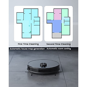 Lefant Robot Vacuum Lidar Navigation, Real-time maps, No-go Zone, Area Cleaning, Works with Alexa Echo and APP Control, Quiet Smart Vacuum Robot Cleaner Good for Hardwood Floors, Low Pile Carpet LS1