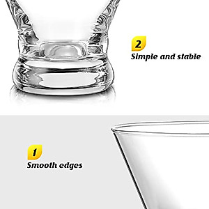 Martini Glasses Set of 2, Elegant Crystal Martini Glasses in Gift Box, 8 oz Hand Blown Cocktail Glasses for Bar, Cocktail Party,Martini Cosmopolitan, Manhattan, Gimlet, Cocktail Glassware gift set