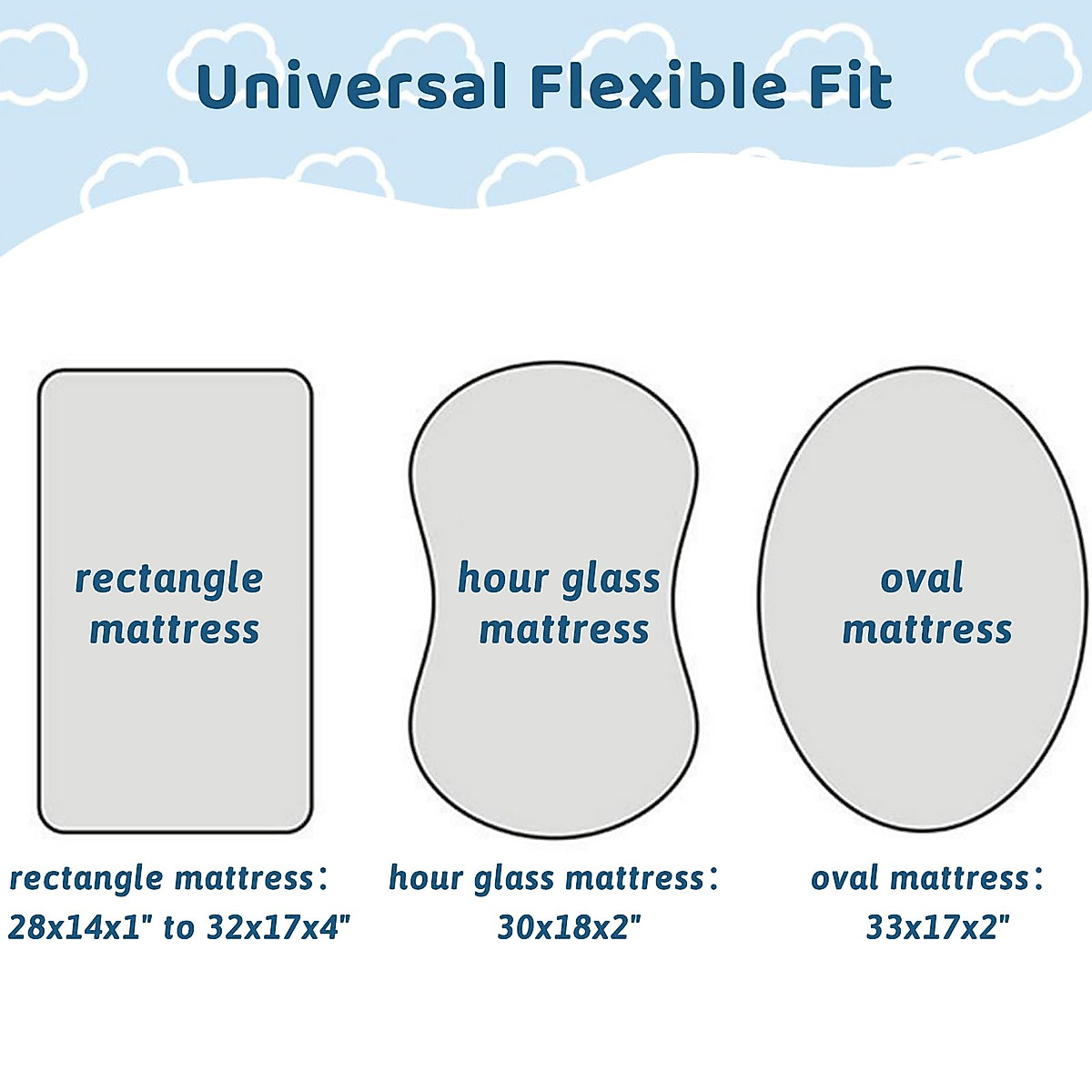 Petyoung Stretch Baby Bassinet Sheet, Toddler Ultra Soft Sheets for Bassinet Pad/Mattress for Boys Girls