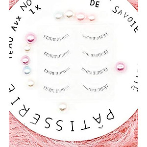 Dorisue Bottom lashes Lightweight Short Lower lashes 4 Pairs Lashes Pack Natural Looking wispy lashes