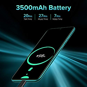 Ulefone Unlocked Cell Phone, Note 7 Unlocked Smartphone, 6.1" Waterdrop Screen, Triple Camera, 3 Card Slots, 3500mAh, 16GB Storage, Dual SIM, 3G Unlocked Android Phones, Face Unlock, GPS, Black