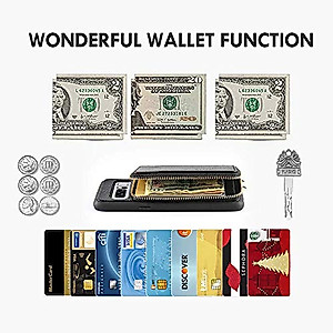 ZVE Samsung Galaxy Note 8 Wallet Case, Galaxy Note 8 Case with Credit Card Holder Crossbody Chain Wristlet Zipper Purse Handbag Protective Shockproof Case Cover for Samsung Galaxy Note 8 6.3"- Black