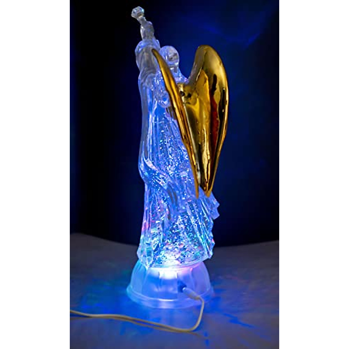 Dalax Light Up Angel Figurine - Sparkling Multi-Color LED Decor