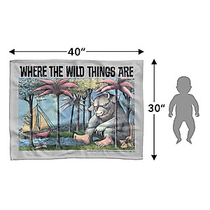 LOGOVISION Where The Wild Things are Lightweight Baby Blanket, 30"X40", Cover Art Unisex for Infants Girls & Boys