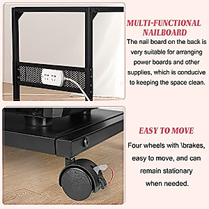 Liitrton PC Stand Iron Computer Tower Stand 2-Tier CPU Stand with Locking Caster Wheels for Office Home Fits Most PC (Iron-Black)