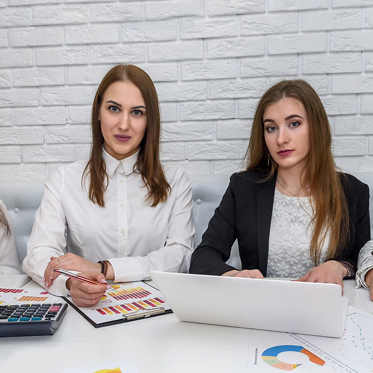 cobee® Retractable Ballpoint Pen with Stylus Tip, 6 Pieces 1.0mm Metal Ball Point Pens Medium Point Smooth Writing Pen Black Ink Pen Stylus Pen for Touch Screens School Office Gift Supplies