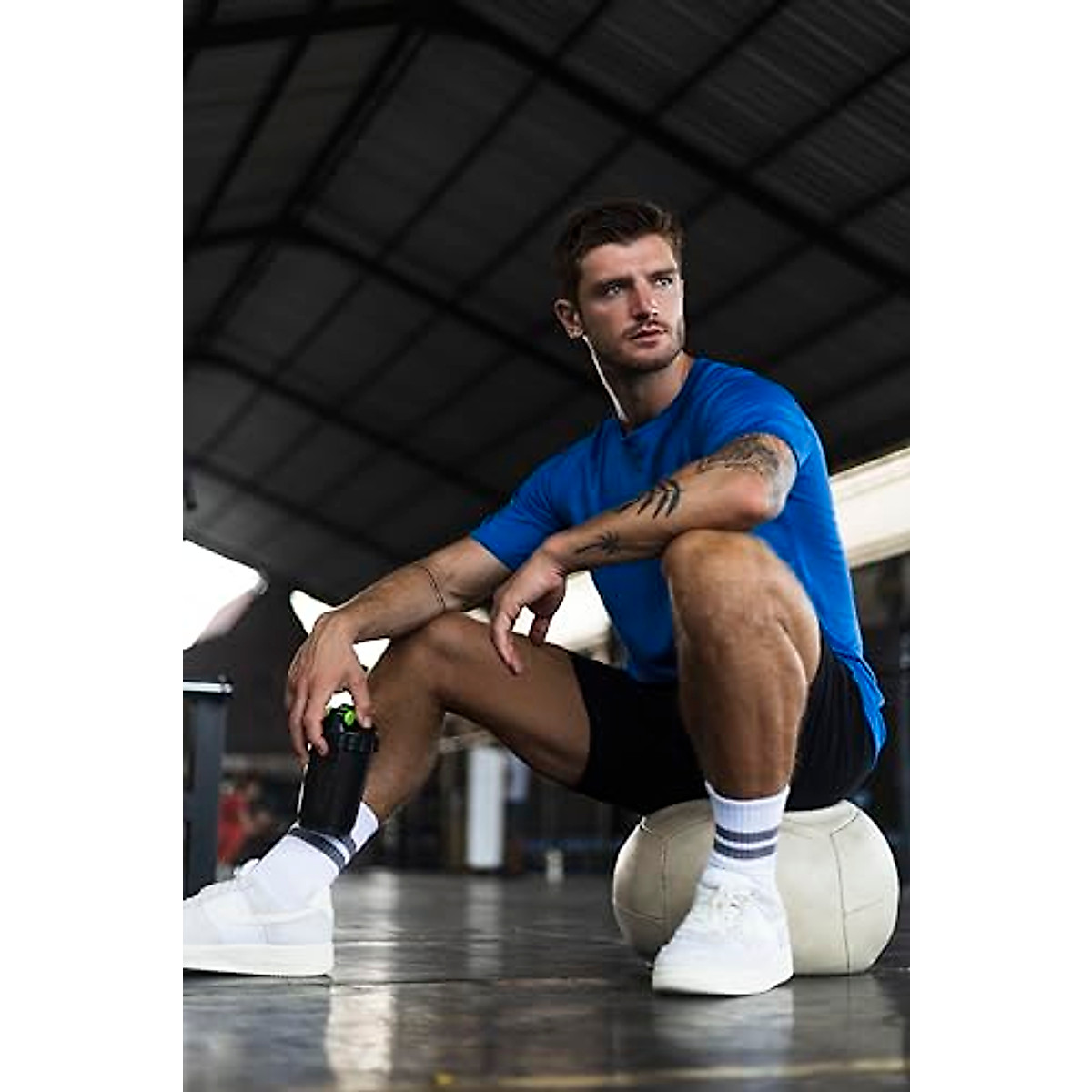 Cimic Workout Shirts for Men, 5 Pack Mens Crew Neck Casual Gym Shirts Short Sleeve Plain Athletic Moisture Wicking Dry Fit Active T-Shirts