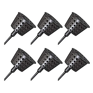 Happyyami 100Pcs Fertilizer Baskets Plastic Portable- Fertilizer Orchid Basket Fertilizer Mesh Basket with Lid Bonsai Fertilizer Box