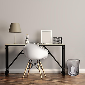 Zeyune 6 Pack Silver Office Trash Can Mesh Trash Can 4 Gallon Metal Wire Mesh Waste Paper Basket Round Trash Bin Small Garbage Can for Office Bathroom Home Bedroom Kitchen Dorm