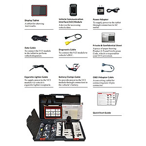 Launch Tech US Version X-431 Torque III Professional Automotive Code Assist Scan Tools, OBD2 Scanner 10.1”inch touch screen Full System Car Diagnostic Scan Tool, Free Update (301190720)