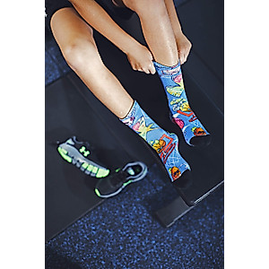 Under Armour Youth Novelty Crew Socks, 2-Pairs , White , Small