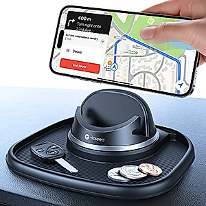 VICSEED 2023 Upgraded Dashboard Phone Holder Car [No.1 Stable, Never Slip& Fall] Reusable Silicone Phone Mount for Car Dash Anti-Slip Pad Mat Car Phone Holder Mount Fit iPhone 14 Pro Max All Phones
