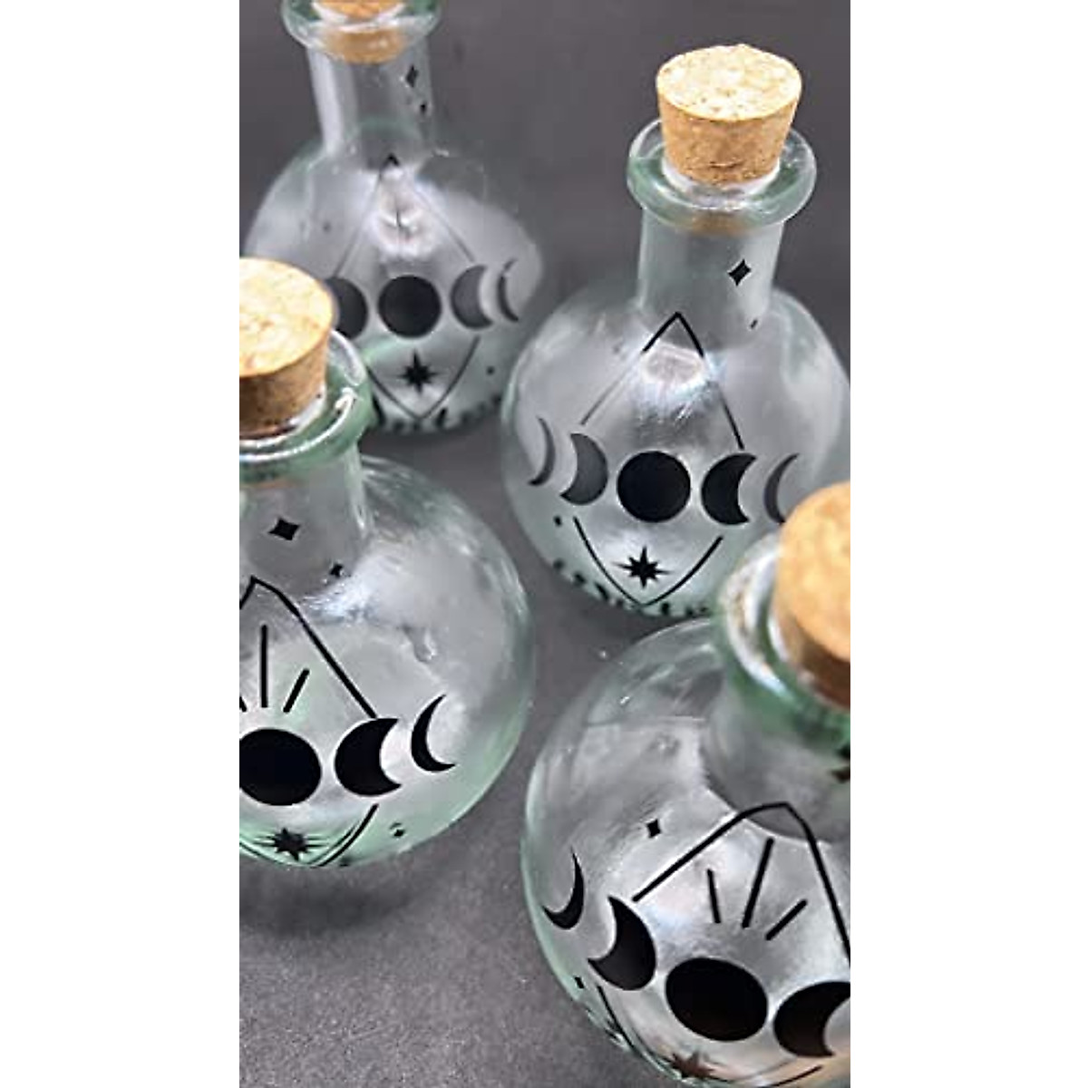 Moon Water Jar, Full Moon Ritual, Moon Phase Glass Bottle, Alter Tools, Stash Jar, Cleansing Tool, Witch Bottle, Cork Bottle, Set intention