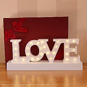 GUOCHENG Love Letter Decor Light LED Alphabet Love Marquee Light Sign Home Decorative Love Décor for Valentine's Day, Thanksgiving, Mother's Day