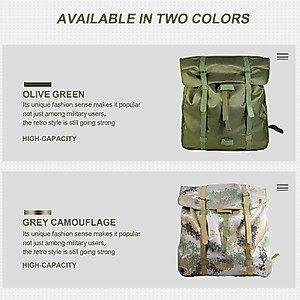 FOVRLZSE 70s military backpack，Vintage outdoor Waterproof Rucksack