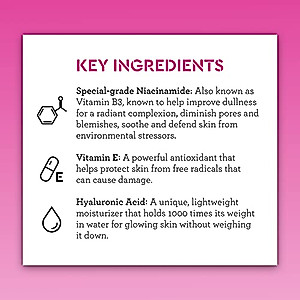 Bliss Glow & Hydrate Hyaluronic Acid Day Facial Serum | Improves Dullness and Hydrates Skin for Glowing Radiance | Clean | Paraben Free | Cruelty-Free | Vegan | 1 oz