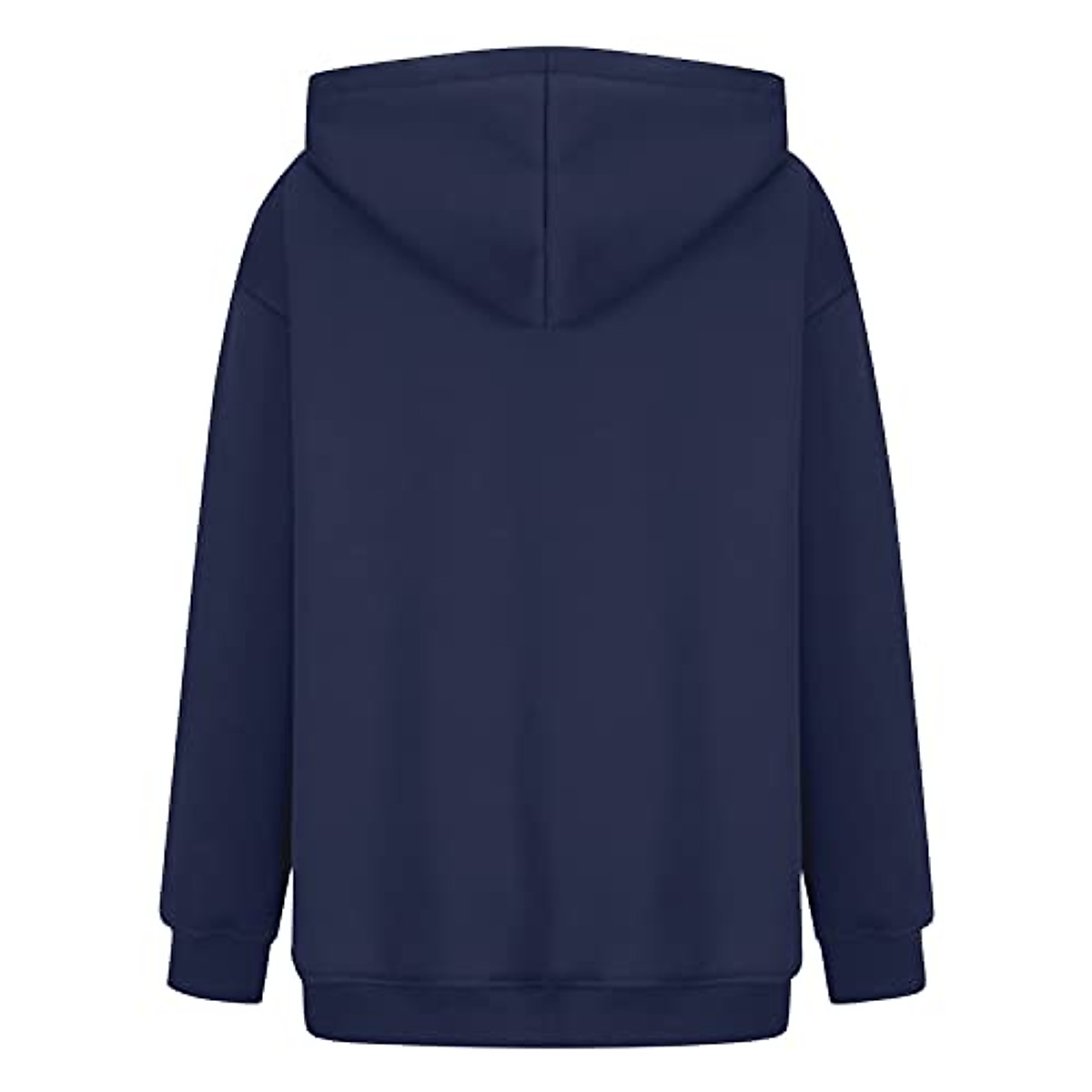 ZEFOTIM Womens Hoodies Zip Up Oversized Basic Fall Outfits for Women 2023 Button Down Long Sleeve Plus Size Mom Sweatshirts for Women Sexy Work Dressy Women Tops Sudaderas Para Mujer Navy M