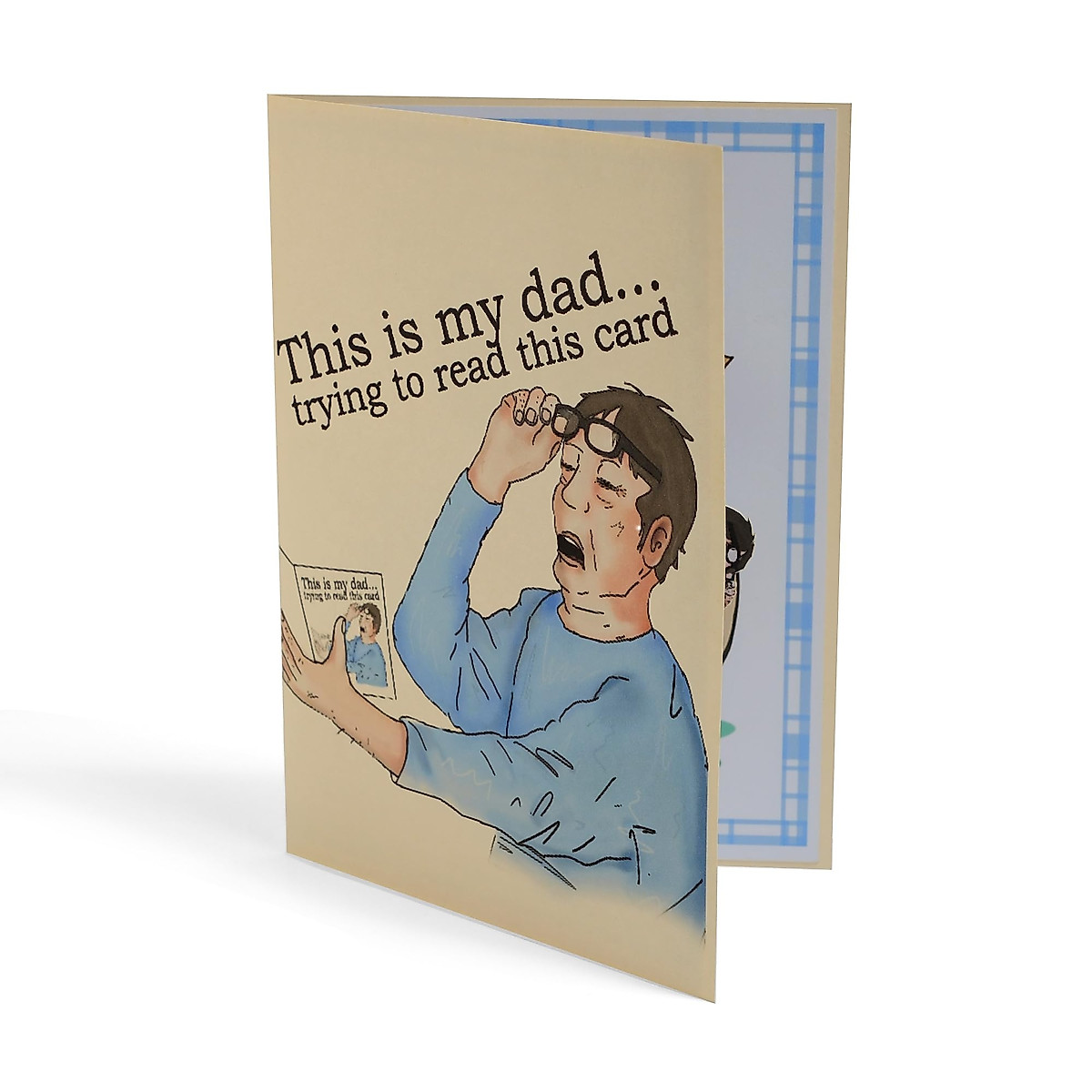 PIDELIGHT Funny Pop-Up Cards - This Is My Dad Trying To Read This Card Hilarious 3D Popup Birthday Card, Greeting Card Thanksgiving, Christmas Gift For Dad, Grandpa From Son Daughter Wife
