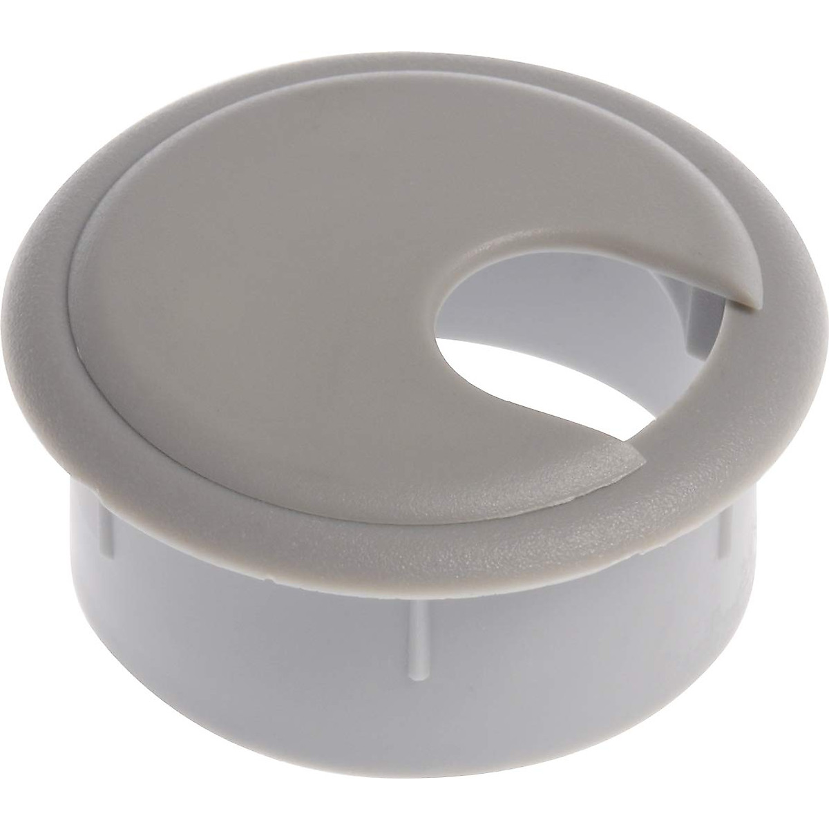 Hillman 59338 Computer Desk Grey Grommet with Cap, 1-3/4-Inch Hole Diameter, 2-Pack, Gray
