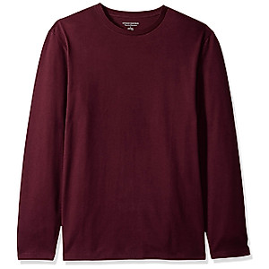Amazon Essentials Men's Regular-Fit Long-Sleeve T-Shirt, Burgundy, Large