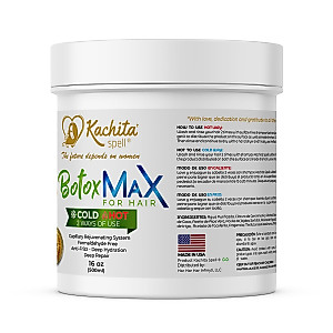 Kachita Spell Botox Hair Treatment - 16oz, Rejuvenates Dry/Damaged Hair, Reduces Frizz, Provides Deep Hydration, Volume Control, and Smoothness - Formaldehyde-free BotoxMax Formula