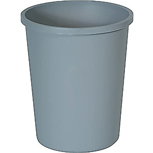 Rubbermaid Commercial 2947Gra Untouchable Waste Container, Round, Plastic, 11Gal, Gray (Rcp2947gra)