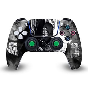 Head Case Designs Officially Licensed Assassin's Creed Half Legacy Typography Vinyl Faceplate Sticker Gaming Skin Decal Cover Compatible With Sony PlayStation 5 PS5 DualSense Controller