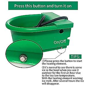 Automatic Heated Dog Bowl 1.3 Gallon Outdoor Thermal Water Trough for Pet Livestock Cattle Sheep and Horse Drinker