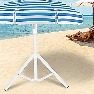 Duokon Triangular Umbrella Support Folding Sun Umbrella Stand Iron Umbrella Base for Beach Garden Camping