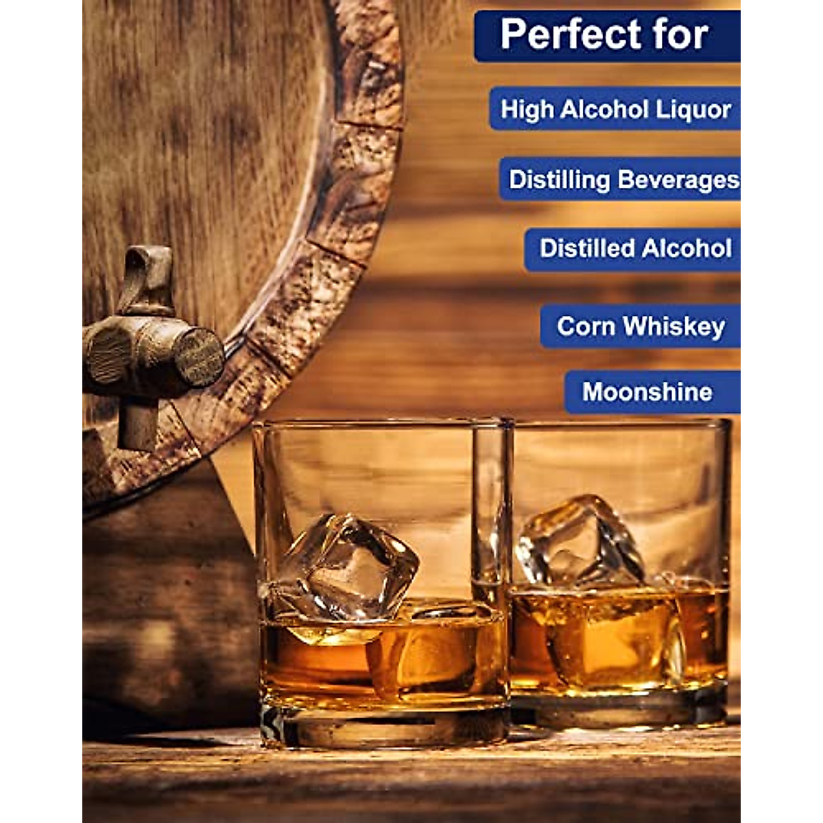 Cimalab Hydrometer Alcohol Meter, Hydrometer Alcohol 0-200 Proof and Tralle Hydrometer, Alcohol Proof Tester for Liquor/Moonshine/Proofing Distilled/Spirits/Distilled Alcohol Proof