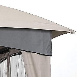 ABCCANOPY 8x8 Outdoor Gazebo - Patio Gazebo with Mosquito Netting, Outdoor Canopies for Shade and Rain for Lawn, Garden, Backyard & Deck (Gray)