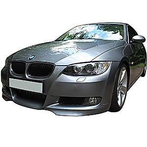 IKON MOTORSPORTS, Front Bumper Lip Compatible With 2007-2010 BMW E92 E93 3-Series Coupe Convertible, M-Tech Style Painted #896 Blue Water Metallic PP Air Dam Chin Protector Spoiler, 2008 2009