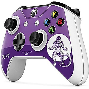 Skinit Decal Gaming Skin Compatible with Xbox One S Controller - Officially Licensed Dragon Ball Z Frieza Monochrome Design