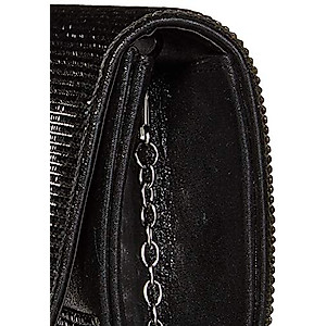 Jessica McClintock womens Alexis Sparkle and Shine Clutch Evening Bag, Black, One Size US